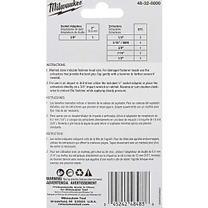 Milwaukee 48-32-8000 Shockwave Impact Extractor Set, One Size