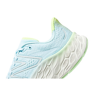 New Balance Women's Fresh Foam X More V4 Running Shoe, Bleach Blue/Green Aura/White, 13 Wide