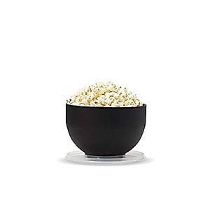 W&P Microwave Silicone Popcorn Popper Maker | Black | Collapsible Bowl w/ Built In Measuring Cup, BPA Free, Eco-Friendly, Waste Free, 9.3 Cups of Popped Popcorn