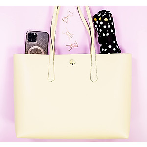 Kate Spade New York Black/White Travel Umbrella, Lightweight Compact Umbrella with Storage Sleeve, Polka Dots