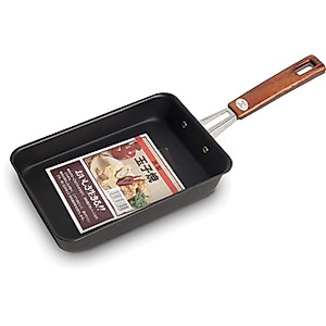 JapanBargain 1811, Japanese Tamago Egg Pan Iron Omelet Pan Tamagoyaki Omelette Pan Rectangle Frying Pan, Induction Cookware Pan, Made in Japan