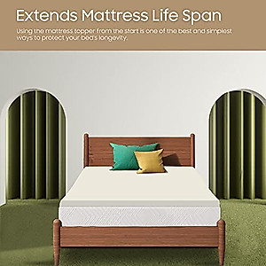 Zayton 1-inch Foam Mattress Topper | Premium Supporting Bed Pads with Luxurious Softness, Breathable and Comfortable Bed Toppers for Back Pain, Orthopedic Support for Better Sleep, Twin, White
