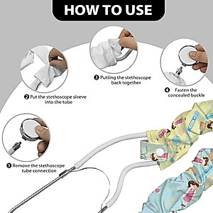 Luarisgur Stethoscope Cover Sleeve Scrunchie Cute Nurse Girl Stethoscope Cover Nursing Graduation Gifts for Women Men Stethoscope Protective Cover for Nurses Doctors 2 Pack