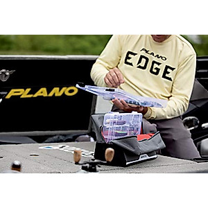 Plano Weekend Series 3600 Fold-Down Speedbag, Gray Fabric, Includes 2 3600 Stowaway Utility Boxes, Fishing Tackle Soft Storage Bag with EZ Label System