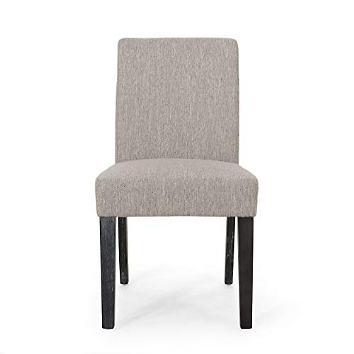 Christopher Knight Home Boling Contemporary Upholstered Dining Chair (Set of 2), Light Grey + Dark Brown