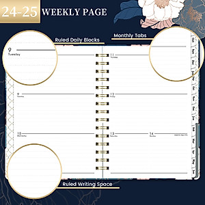 2024-2025 Planner - Academic Planner 2024-2025, Jul. 2024 - Jun. 2025, 6.4" x 8.5", 2024-2025 Planner Weekly and Monthly with Marked Tabs - Engraved