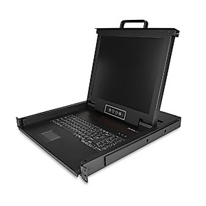 StarTech.com Rackmount KVM Console - Single Port VGA KVM with 17" LCD Monitor for Server Rack - Fully Featured Universal 1U LCD KVM Drawer w/Cables & Hardware - USB Support - 50,000 MTBF (RKCONS1701)