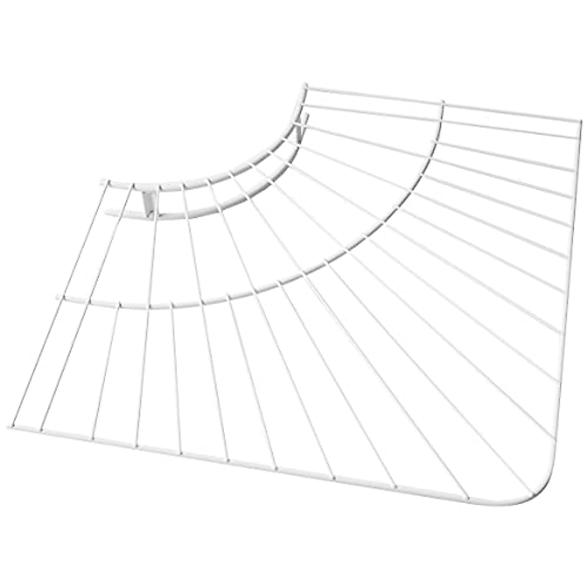 Rubbermaid Commercial Products FreeSlide Wire Shelving, 12-Inch, White, Closet Organizer and Storage, , Floating Corner Shelves/Clothes Rack for Laundry Room/Closet/Basement