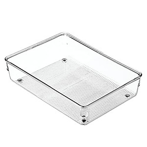 iDesign Linus BPA-Free Plastic Drawer Organizer - 6" x 9" x 2.25", Clear