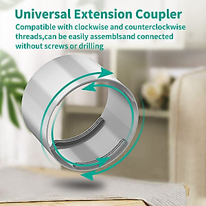 Veramz Air Conditioner Hose Coupler - 5.9inch Portable Air Conditioner Accessories AC Exhaust Hose Coupling Extender Connector, Universal Fit Support Clockwise/Counter-clockwise Thread Extension Parts