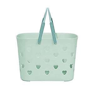 Berry Basket Portable Shower Caddy Tote Plastic Storage Basket With Handle Box Organizer For Bathroom Pantry Kitchen College Dorm Washable Tip Proof Durable Open Tote Bag Cut Vegetable Storage