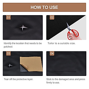 aididan Leather Repair Patch,Leather Repair Tape,Black 98×16 Inch Furniture Self Adhesive Leather Couch Patch Vinyl Repair Kit for Sofas,Handbags,Car Seats,Office Seats,Leather Goods Trim Tape.