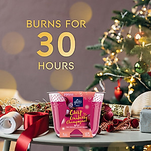 Glade Candle Crisp Cranberry Champagne, Fragrance Candle Infused with Essential Oils, Air Freshener Candle, 3-Wick Candle, 6.8 Oz