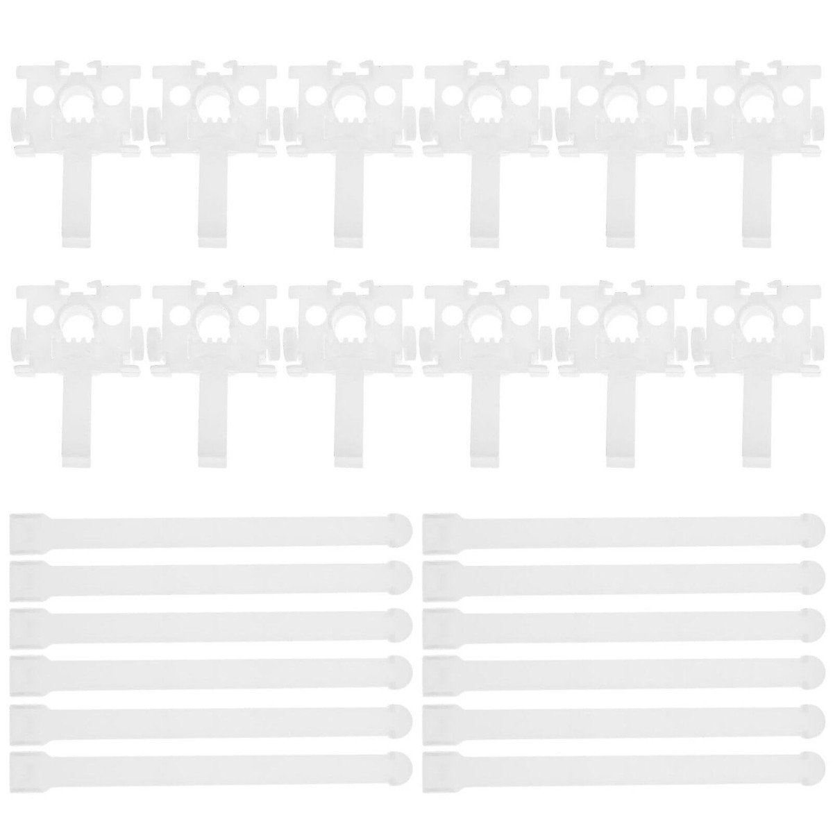 Uonlytech 12 Sets Vertical Blind Repair Carrier Repair Bracket Vertical Blinds Repair Kit Vertical Blind Replacement Replacement Clip Slat Sets White