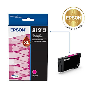 EPSON T812 DURABrite Ultra Ink High Capacity Magenta Cartridge (T812XL320-S) for select Epson WorkForce Pro Printers