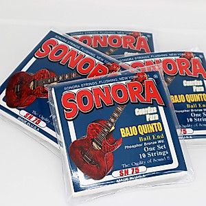 Made In USA, Sonora Strings SN75 G Bajo Quinto Phosphor Bronze Wound Ball End, The Quality of Sound