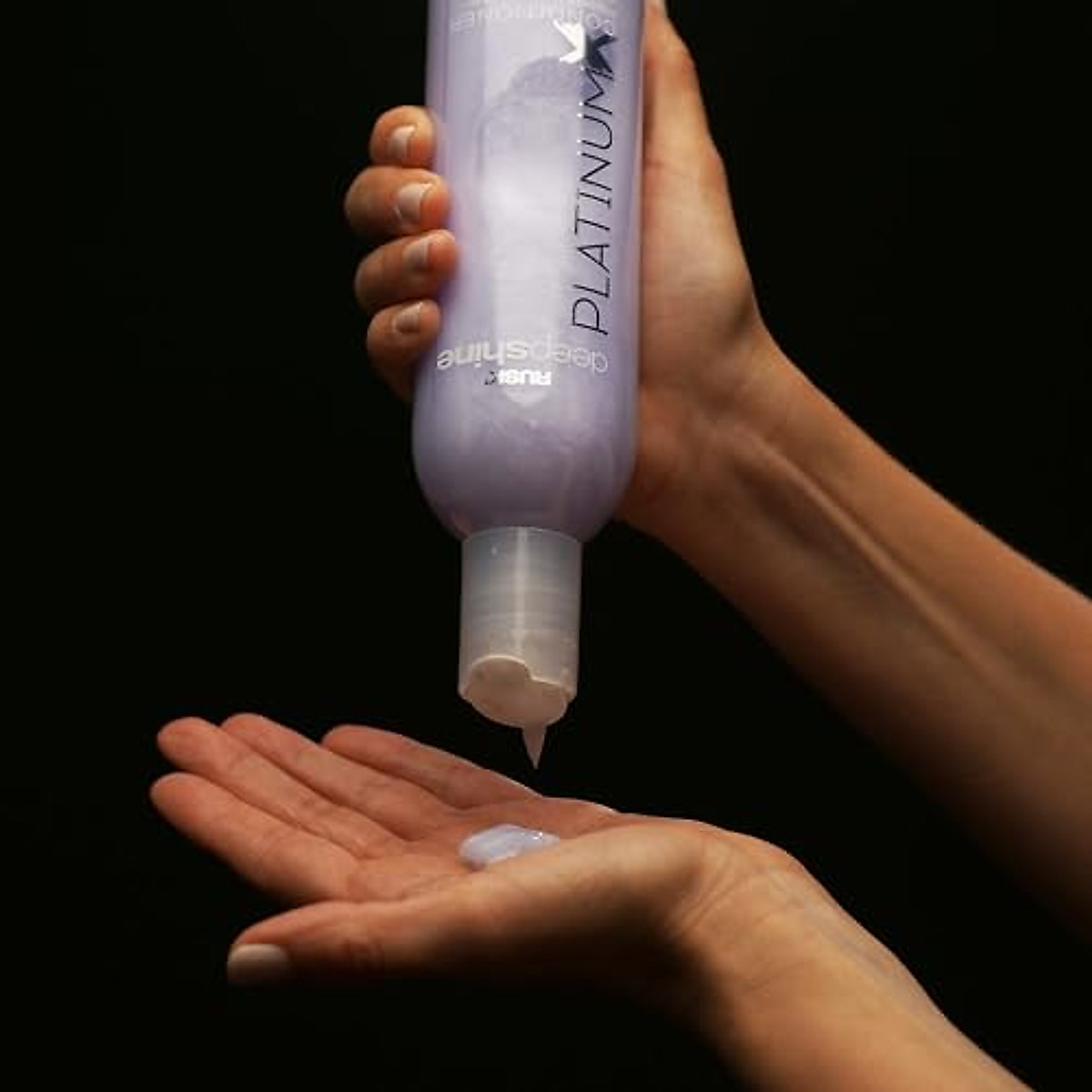 RUSK Deepshine Platinum Conditioner, Gentle Conditioner Eliminates Brassiness, Brightening Boost for Platinum, Silver, Gray, White, and Blonde Hair, 12 oz.