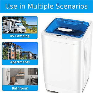 Nictemaw MB005572_BL Portable Washing Machine, 17.8 Lbs-Blue White
