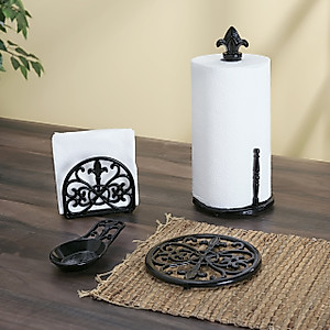 Home Basics Cast Iron Fleur De Lis Trivet