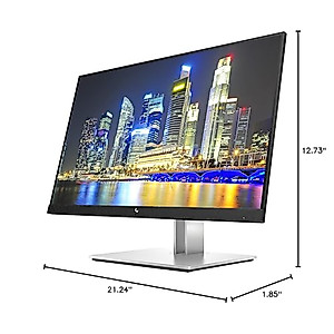 HP EliteDisplay E24 G4 24 Inch IPS FHD Multi-Device Monitor Bundle with Blue Light Filter, HDMI, DisplayPort, HDMI to USB-C Adapter, Compatible with MacBook, MacBook Pro, MacBook Air, iPad and iPhone