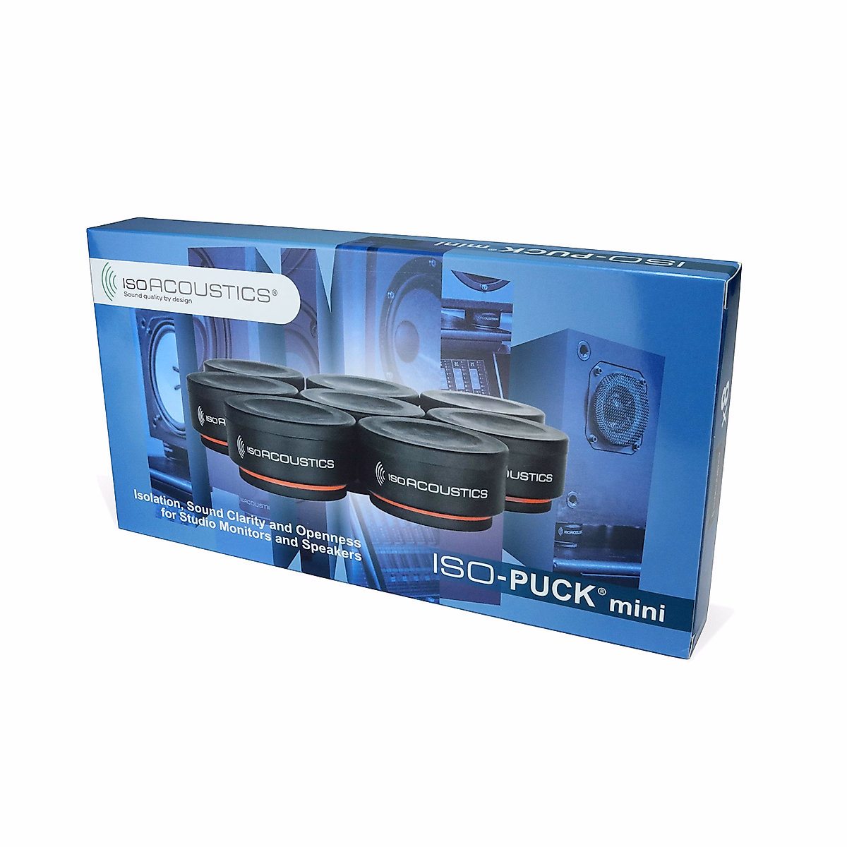 IsoAcoustics Iso-Puck Series Acoustic Isolators (Iso-Puck Mini, 6 lbs max/Unit, 8-Pack)