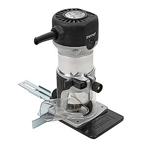 Trend T1 Trim Router with Extended Trim Base, 1/4 Inch Collet, 5.5A, 120V, Compact Trimming Power Tool, U*T1ETS