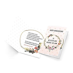 Prime Greetings Anniversary Card Sister and Brother In Law