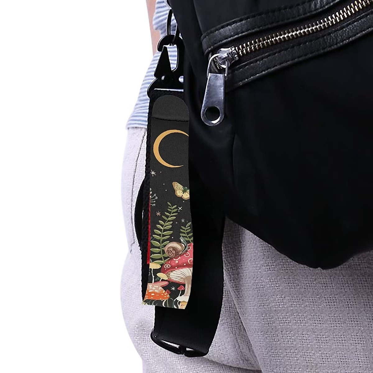 ZFRXIGN Butterfly Mushroom Keychain for Women Hand Wrist Lanyard with Metal Clasp for Key Chain Camera Cell Mobile Phone Schoolbag Decorative Accessories