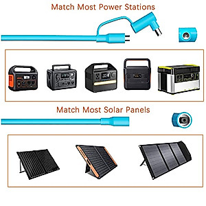 KarlKers 20Ft Jackery Extension Cable 14AWG, Waterproof Jackery Cable, DC 8mm Extension Cable, 8mm DC Power Plug With DC8020 For GZ Yeti Aker Jackery Solar Generator Portable Power Station Solar Panel