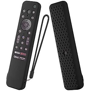 Silicone Cover for Sony RMF-TX800U RMF-TX900U Voice Remote Contorl 2022, Anti-Shock Protective Case Compatible with Sony 4K Ultra HD TV X80K X90K X95K Series Remote(Black)