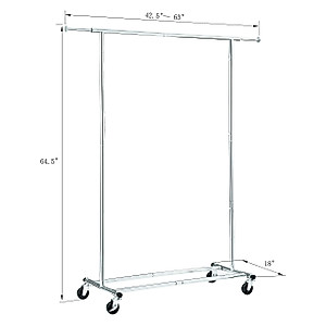 Collapsible/Folding Rolling Clothing/ Garment Rack Salesman's Rack