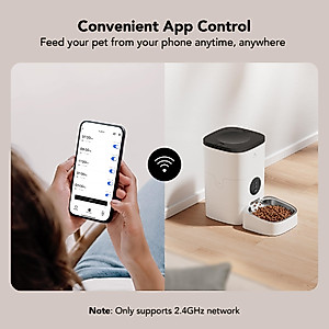 PETLIBRO Automatic Cat Feeders, Cat Food Dispenser with Customize Feeding Schedule, WiFi Timed Cat Feeder with Interactive Voice Recorder, Automatic Pet Feeder for Cat Dog 1-4 Meals Dry Food 4L