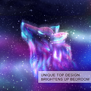 BlessLiving Howling Wolf Duvet Cover King Purple Galaxy Pattern Printed Colorful Space Bedding Quilt Cover and 2 Pillow Shams for Boys Kids Teens 3 Piece Soft Comforter Cover