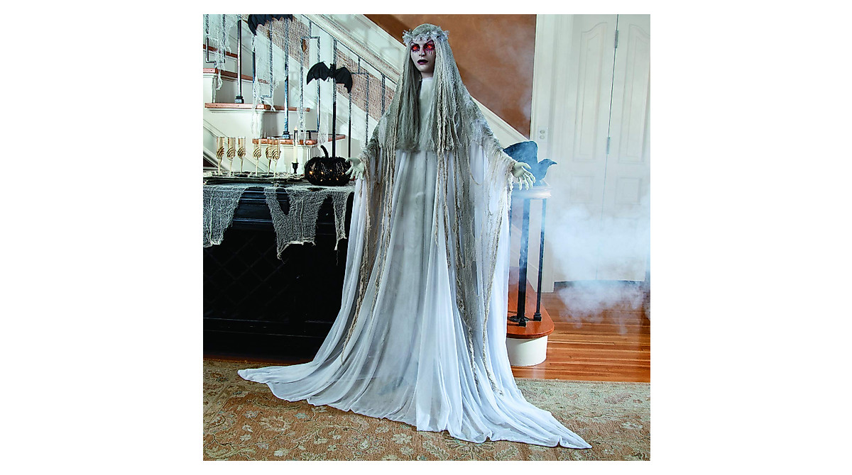Lifesize Ghost Girl Bride Halloween Decoration