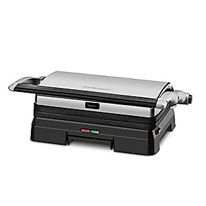 Cuisinart GR-11 Griddler 3-in-1 Grill and Panini Press, Silver