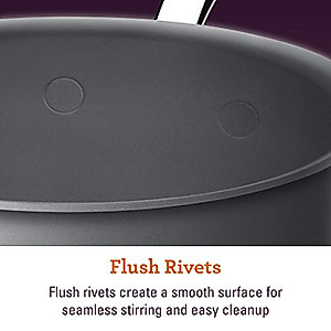 Breville Thermal Pro Hard Anodized Nonstick Sauce Pan/Saucepan/Saucier with Lid and Helper Handle, 4 Quart, Gray