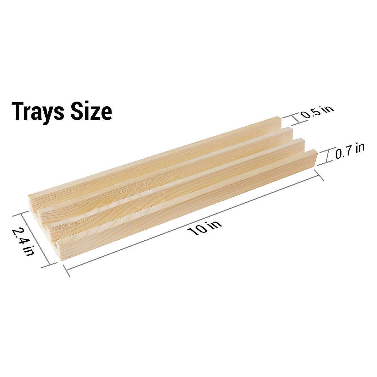 Wooden Domino Train Domino Trays – 8 Solid Wood Felt Bottomed Domino Holders 3 Rows Ideal Visibility – Domino Holders for Domino Game, Mexican Train Dominoes, Chickenfoot Dominoes, Cuban Dominoes