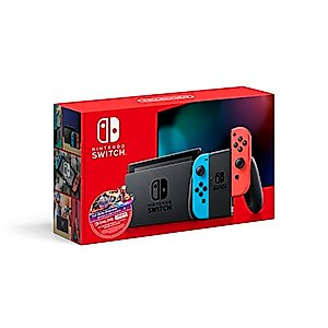 Nintendo Switch w/Neon Blue & Neon Red Joy-Con + Mario Kart 8 Deluxe (Full Game Download) + 3 Month Switch Online Individual Membership
