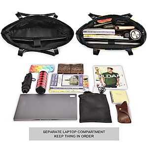 Rubber Duck Laptop Tote Bag for Women Canvas Teacher Tote Bags Travel Work Bag Handbags Purse with Fashion Zipper