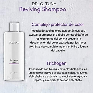 FARMASI Dr. C. Tuna Reviving Shampoo, Volumizing, Thickening and Biotin Shampoo for Men & Women, Shampoo to Support Hair Growth, Hair Strengthening & Regrowth Thickening Product, 7.6 fl. oz / 225 ml