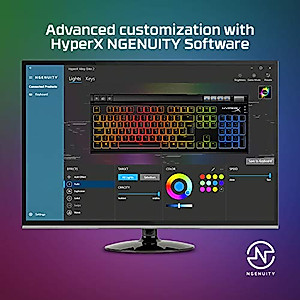 HyperX Alloy Elite 2 – Mechanical Gaming Keyboard, Software-Controlled Light & Macro Customization, ABS Pudding Keycaps, Media Controls, RGB LED Backlit, Linear Switch, HyperX Red,Black