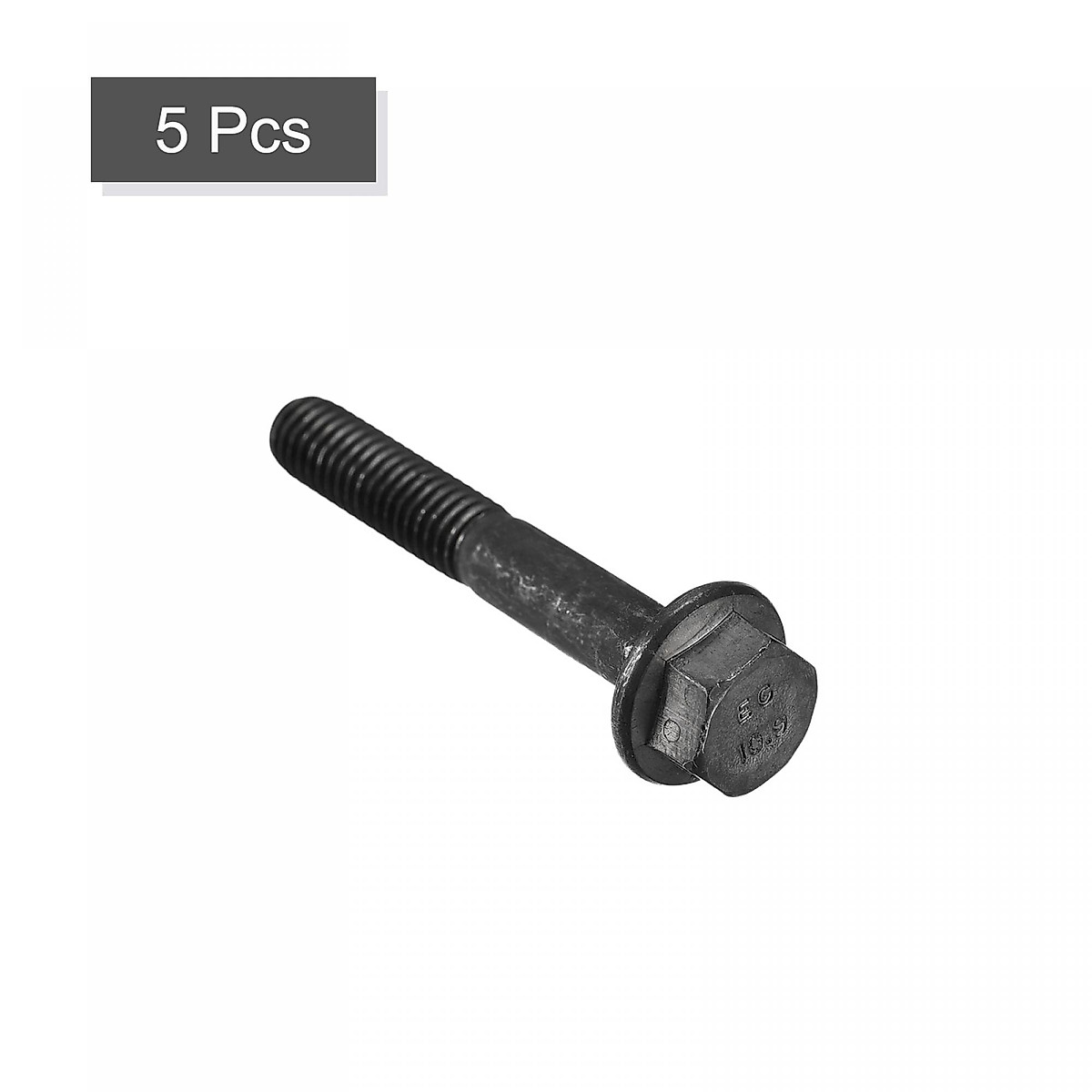 uxcell Metric M6x40mm Hex Flange Bolts, 5pcs 10.9 Grade Carbon Steel Hexagon Head Screws