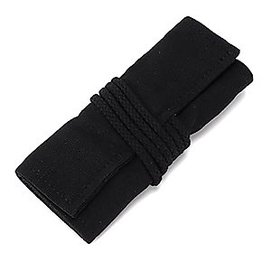Paint Brush Holder, 36 Slots Black Roll Up Canvas Pencil Storage Bag for Artist Acrylic Oil Watercolor Paintbrushes