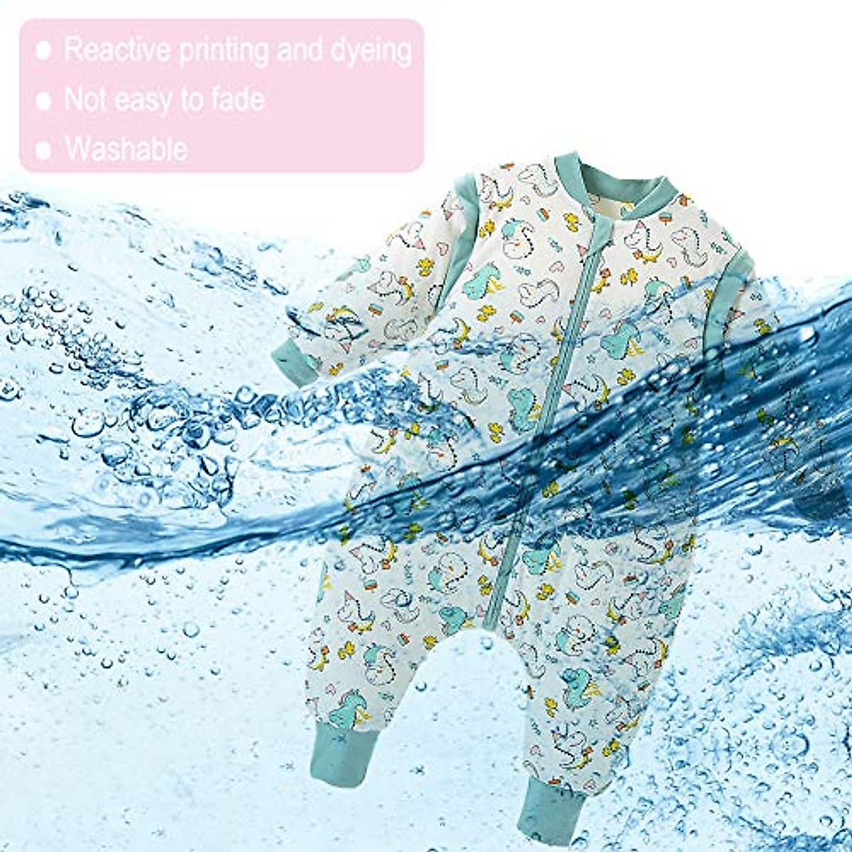 Happy Cherry Baby Sleep Sack with Feet Winter Thicken Toddler Sleeping Bag Infant Newborn Cotton Swaddle Wearable Blanket with Detachable Sleeves