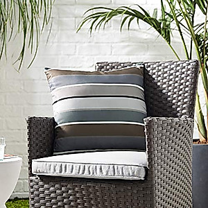 Modway Outdoor Indoor All Weather Patio Throw Pillow in Stripe