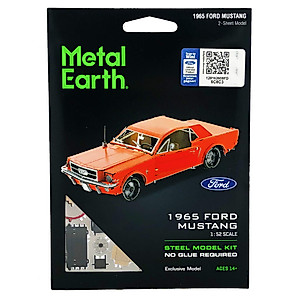 Fascinations Metal Earth 1965 Ford Mustang Red 3D Metal Model Kit
