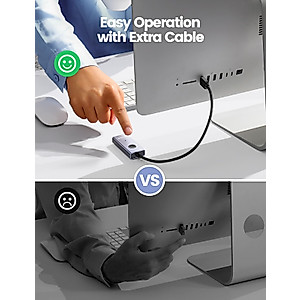 Vaydeer Undetectable Mouse Jiggler Mouse Mover USB Port for Computer,Driver-Free with ON/Off Switch,Simulate Mouse Movement to Prevent The Computer from Entering Sleep Mode,Plug-and-Play