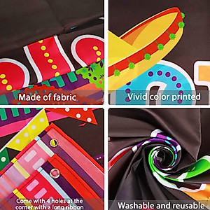Mexican Fiesta Backdrop Mexican Birthday Banner Cinco De Mayo Theme Party Decoration Supplies Mexico Carnival Party Background for Mexican Birthday Baby Shower Party Picture Photo Studio Favors