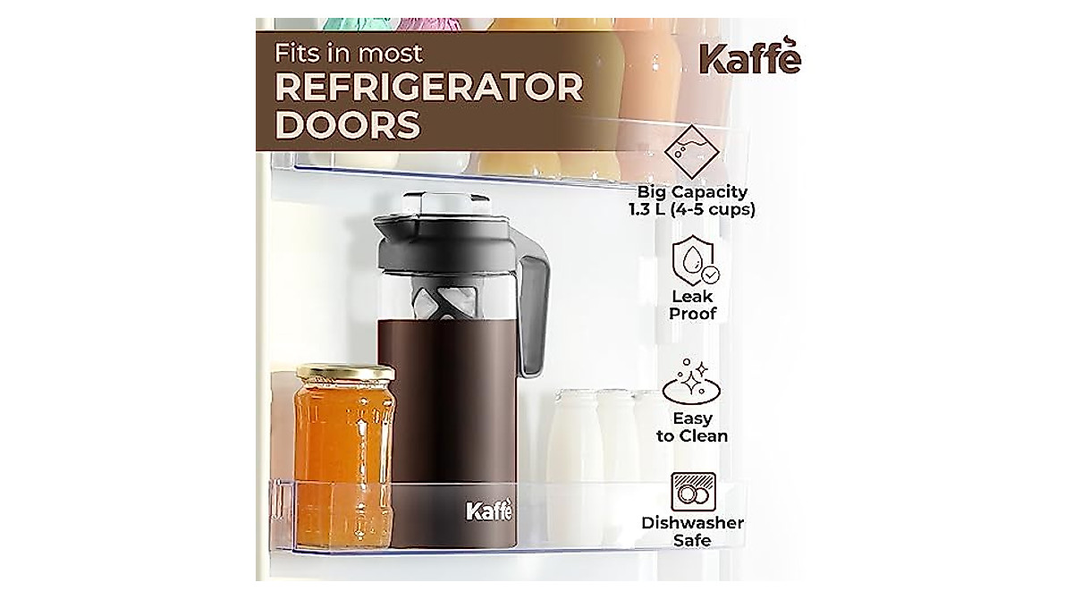 Kaffe Cold Brew Coffee Maker 1.3L – Easy to Use & Clean Iced Coffee Pitcher