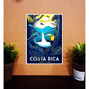 Costa Rica Fridge Magnet Zurich Bern Geneva SET 1 Art Souvenir Gift Vintage Retro 2x3" (1 Costa Rica)